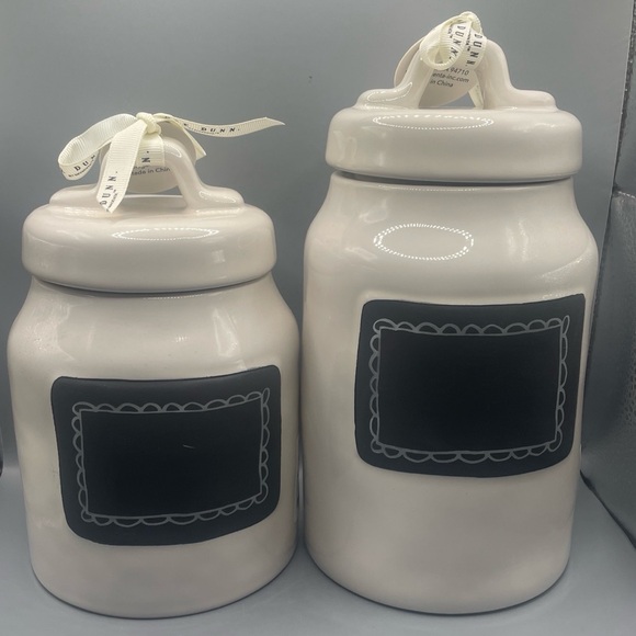 Rae Dunn | Kitchen | Rae Dunn Take Note Chalkboard Canister Set Small ...